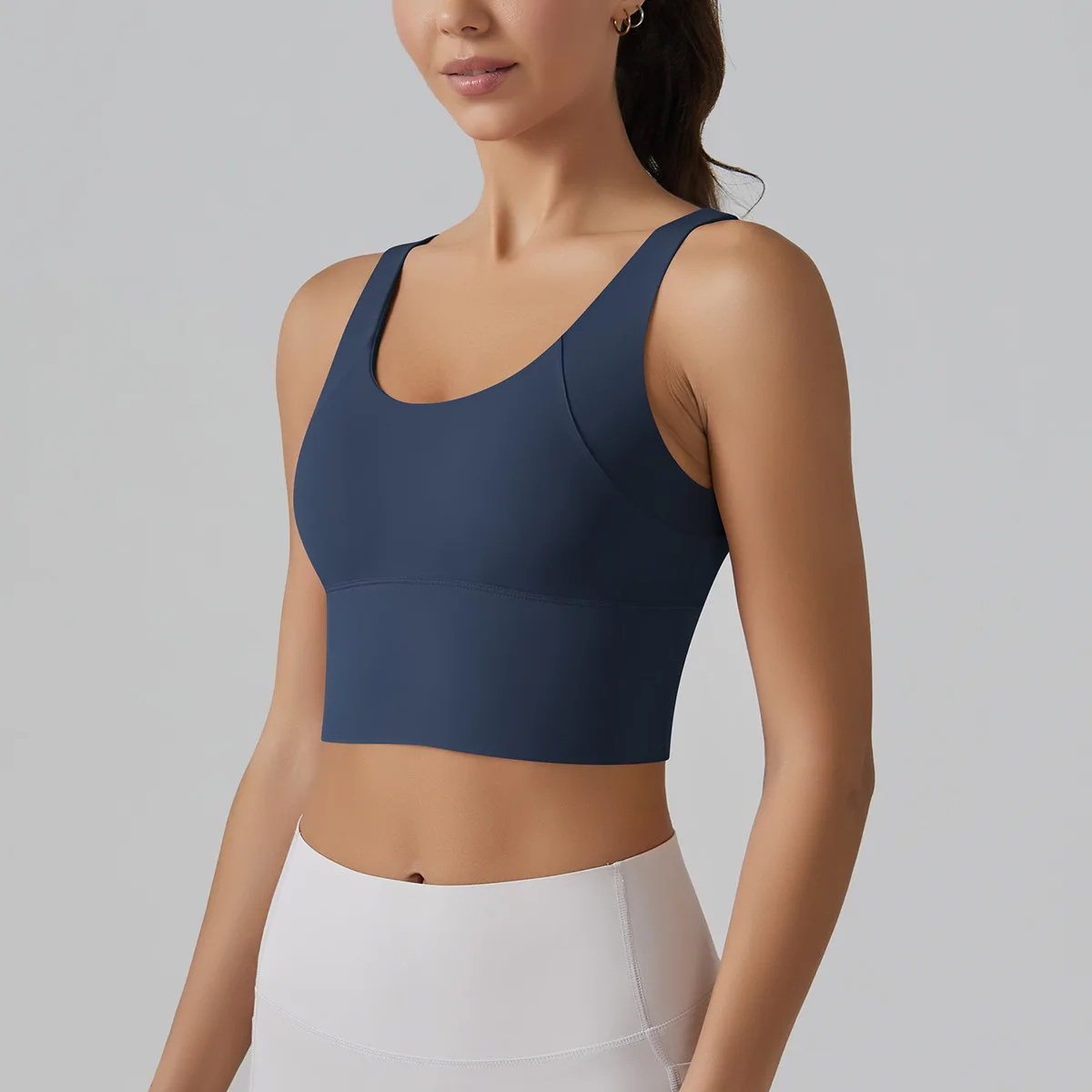 High Support Sports Bra with V-Back and Permanent Cup Pads
