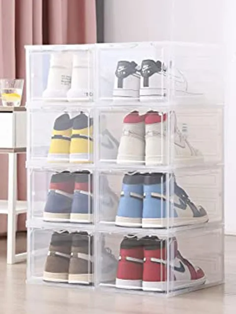 High Quality Stackable Transparent Acrylic Shoe Box For Indoor Shoe ...