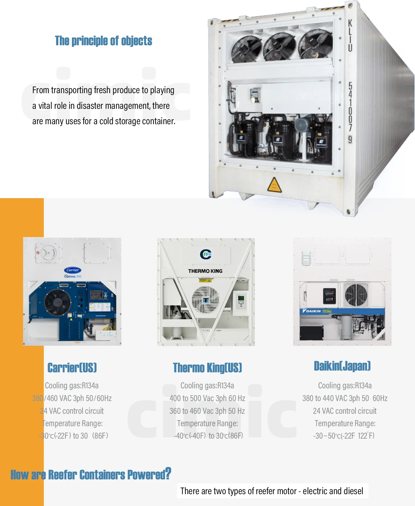 Reefer Refrigerated Containers 40 Feet Reefer Container Bv Or Lr ...