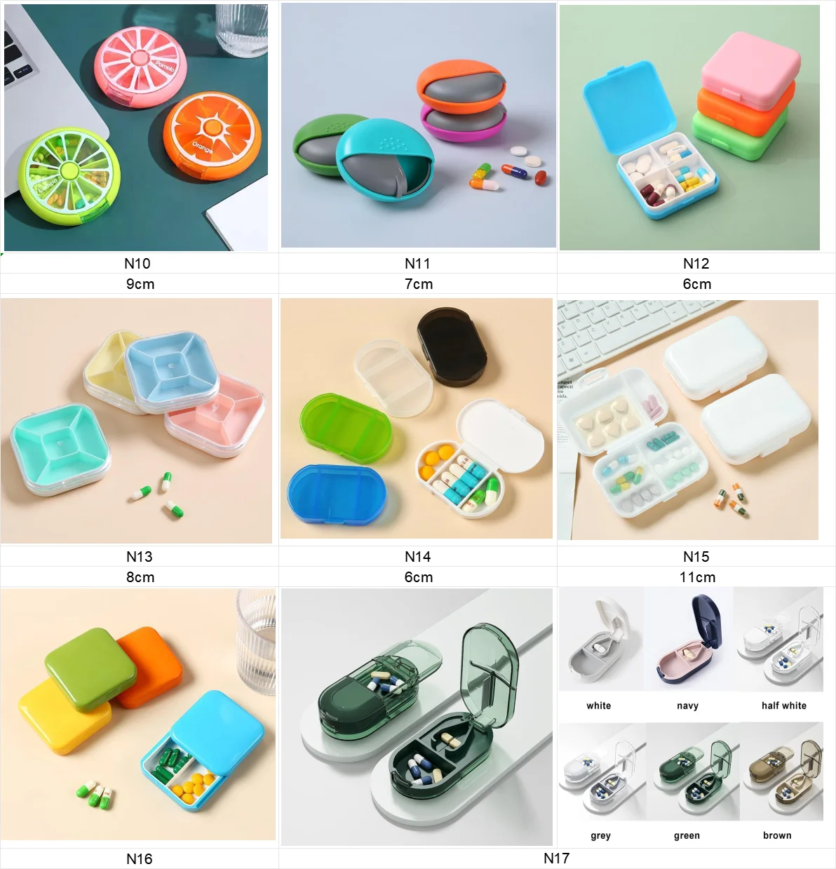 Wholesale Customized Portable Weekly Pill Organizer ABS Pill Storage ...