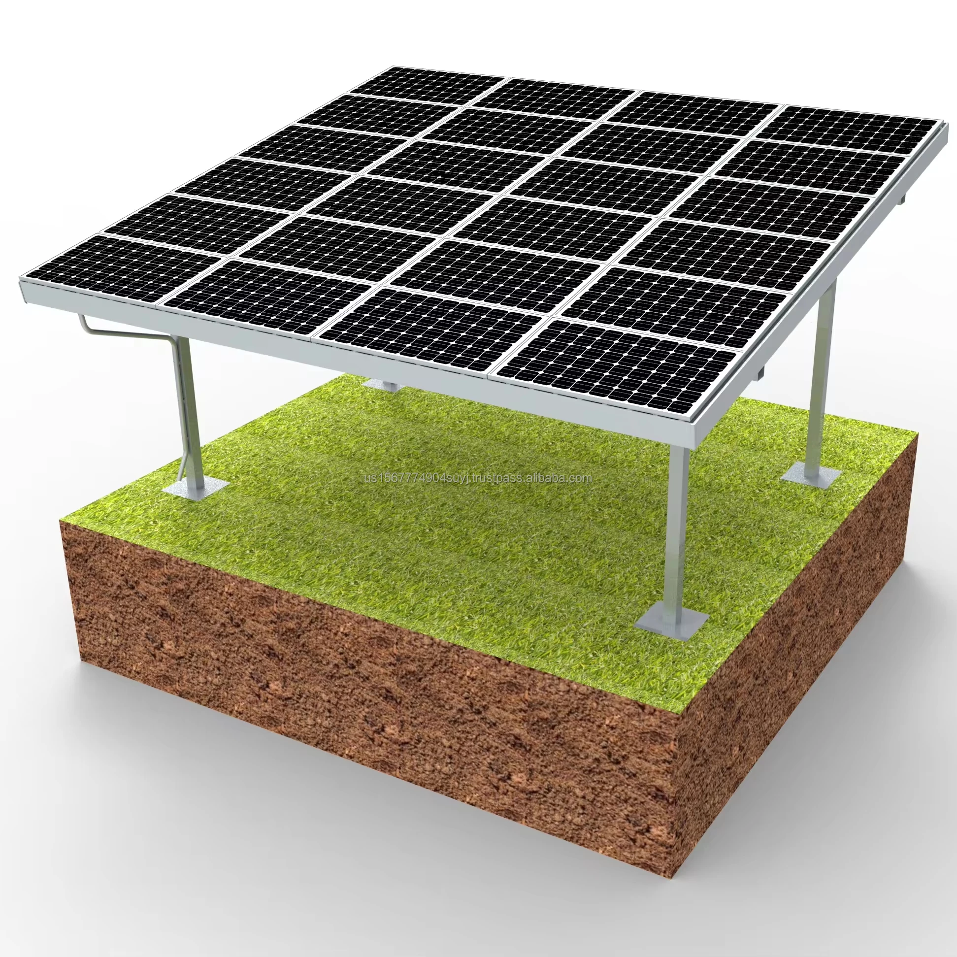 Carport Solar Four Poles Carport Bipv Carport Waterproof System Solar ...