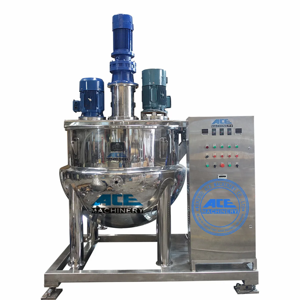 Food Jacketed Cooking Kettle With Agitator Double Jacketed Kettle ...