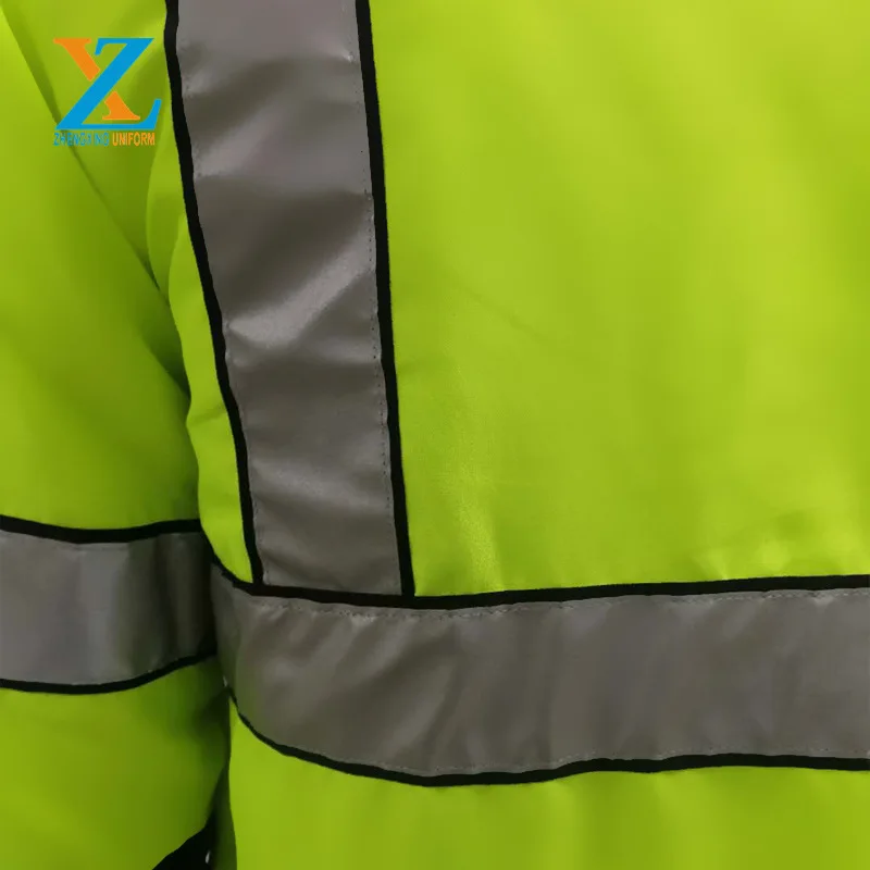 Custom Winter Hi Vis Reflector Safety Jacket Security Bodyguard Uniform ...