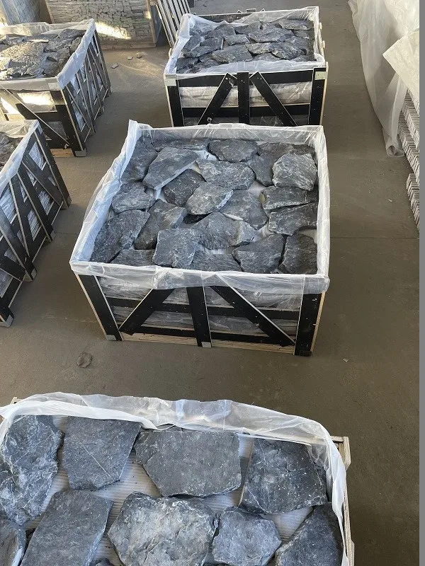 Flexible Wall Natural Black Stone Cladding Tiles Material Stone Veneer ...