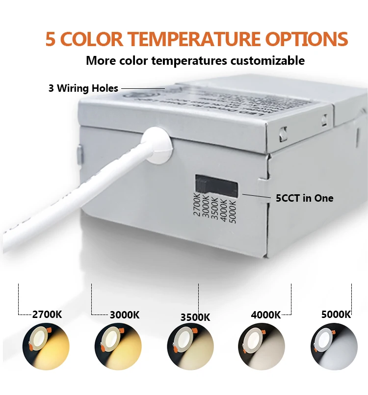 5cct Triac Dimmable Ic Rated Luminaire 4 Inch Recessed Intertek Led ...