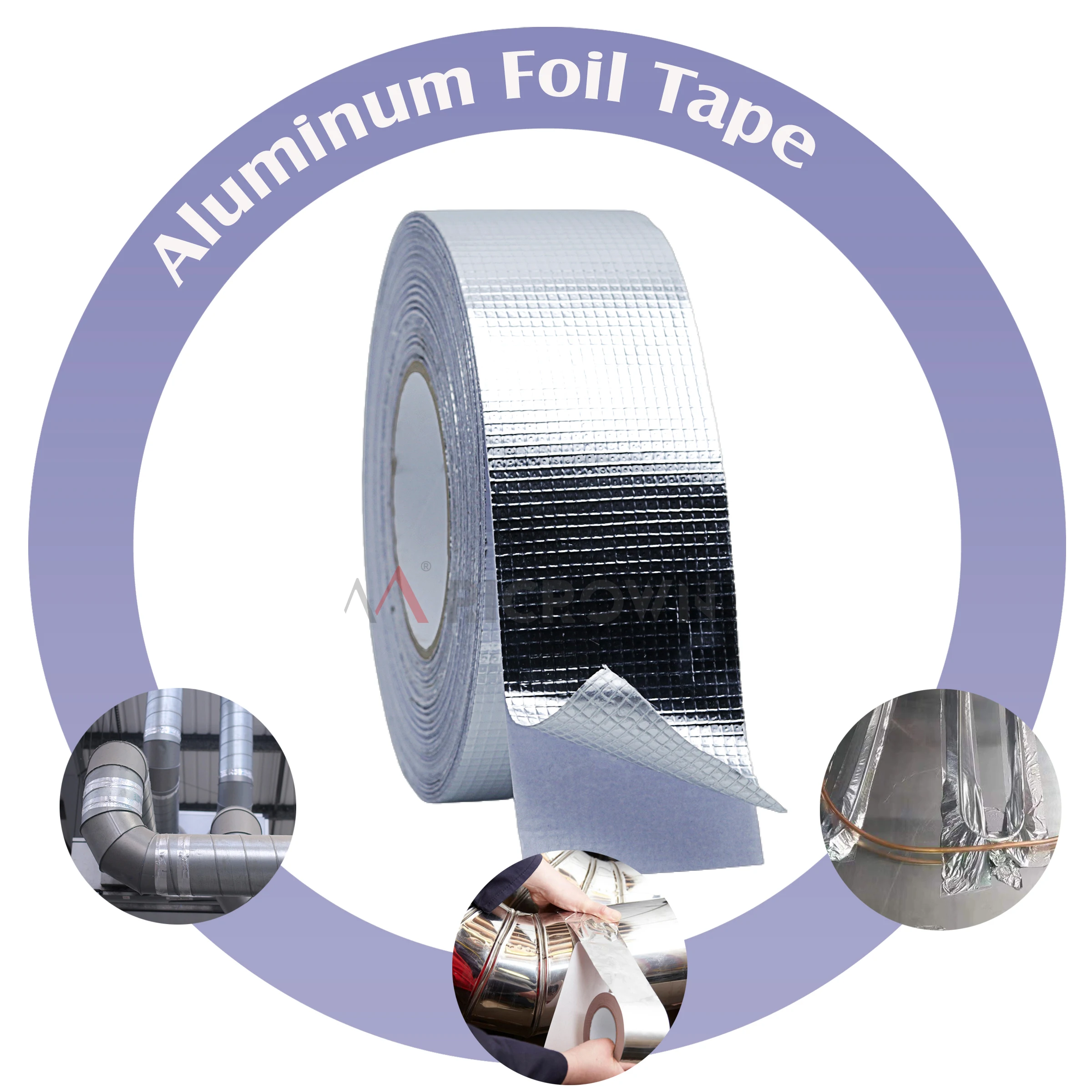 25mm 50m Reinforced Aluminum Foil Tape Hot Melt 1inch*55yards For ...