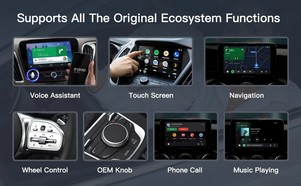 Carabc Wireless Carplay Android Auto Adapter Dongle For Oem Factory ...