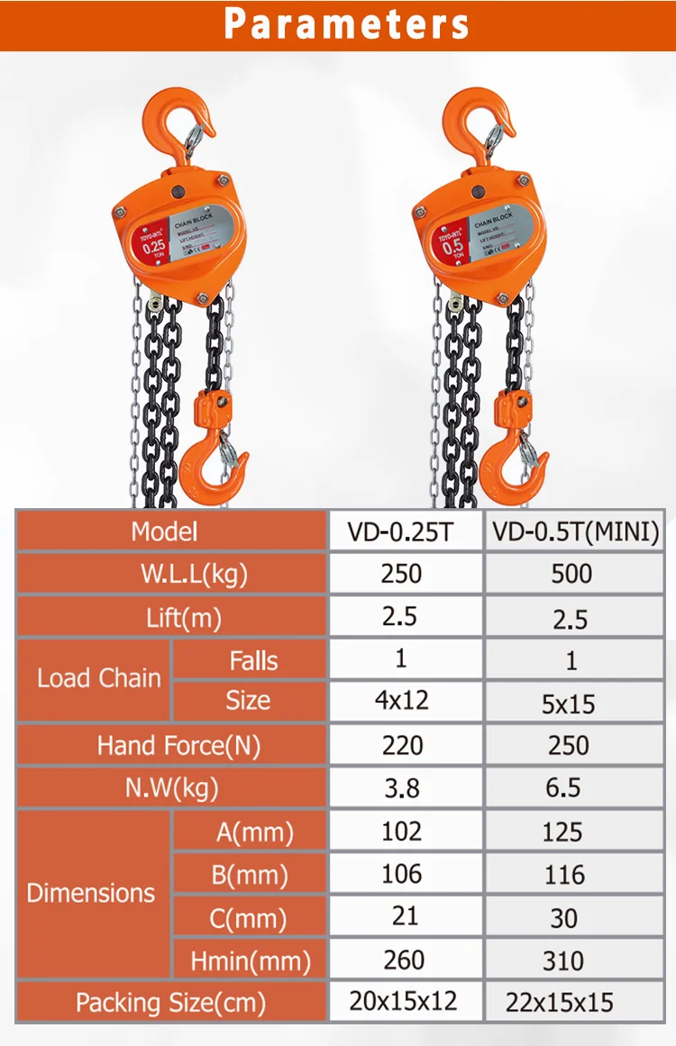 TOYO-INTL Chain Hoists - Reliable Lifting Solutions