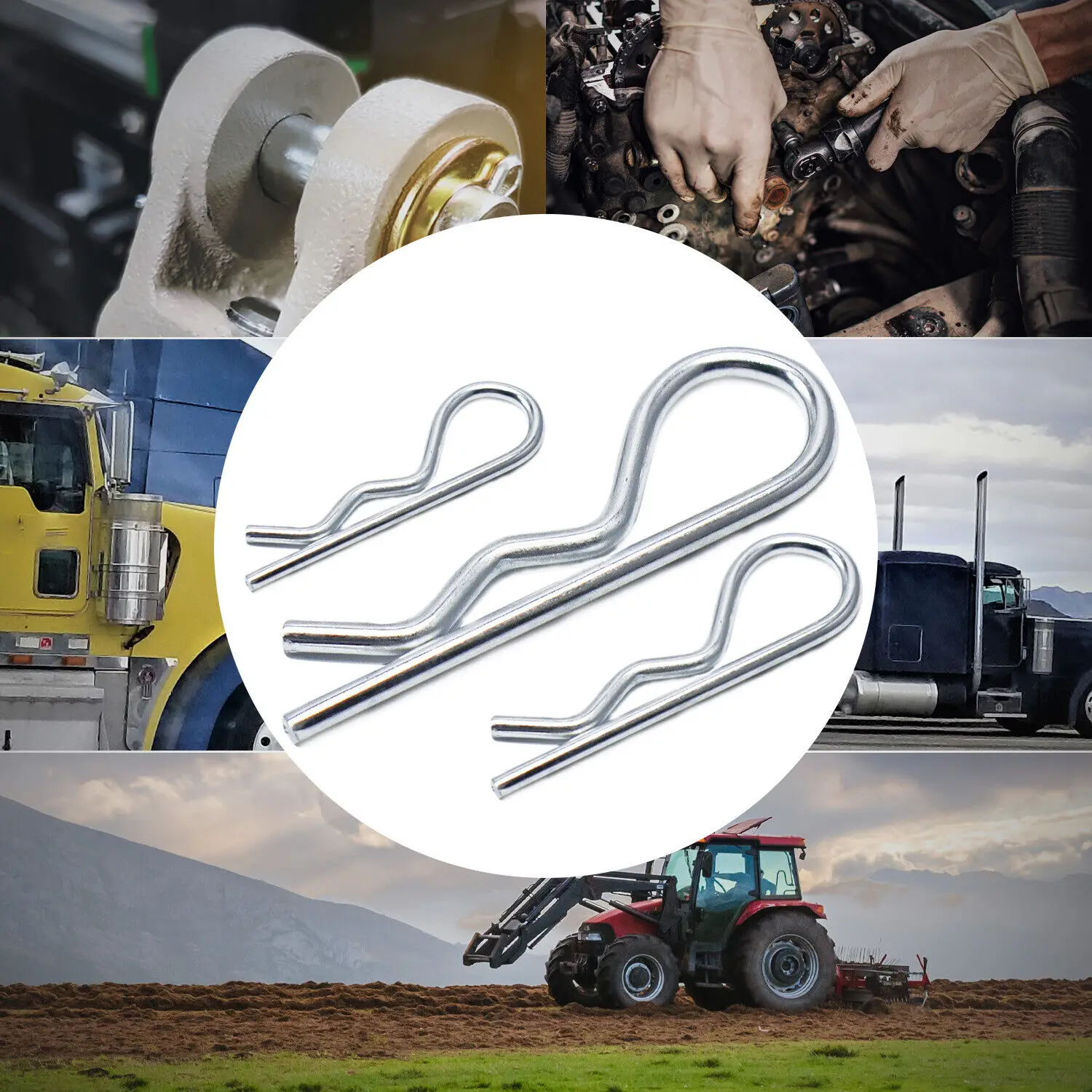 1pc Galvanized R-Clip Cotter Pin Spring Steel Retainer for Secure ...