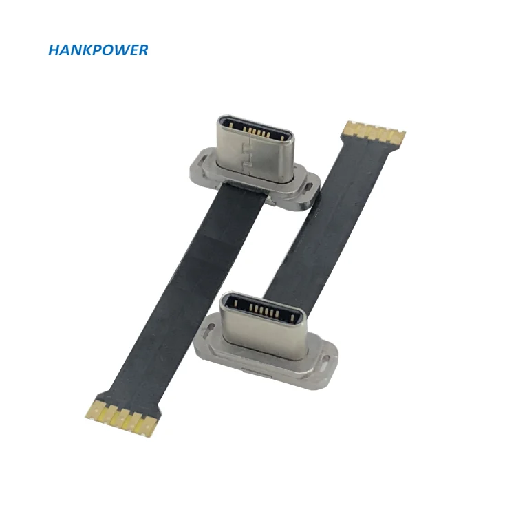 L Shape Usb Type C Fpc Flat Cable Ultra Thin Back Clip 5pin Fpv Charging Cable With Usb C ...