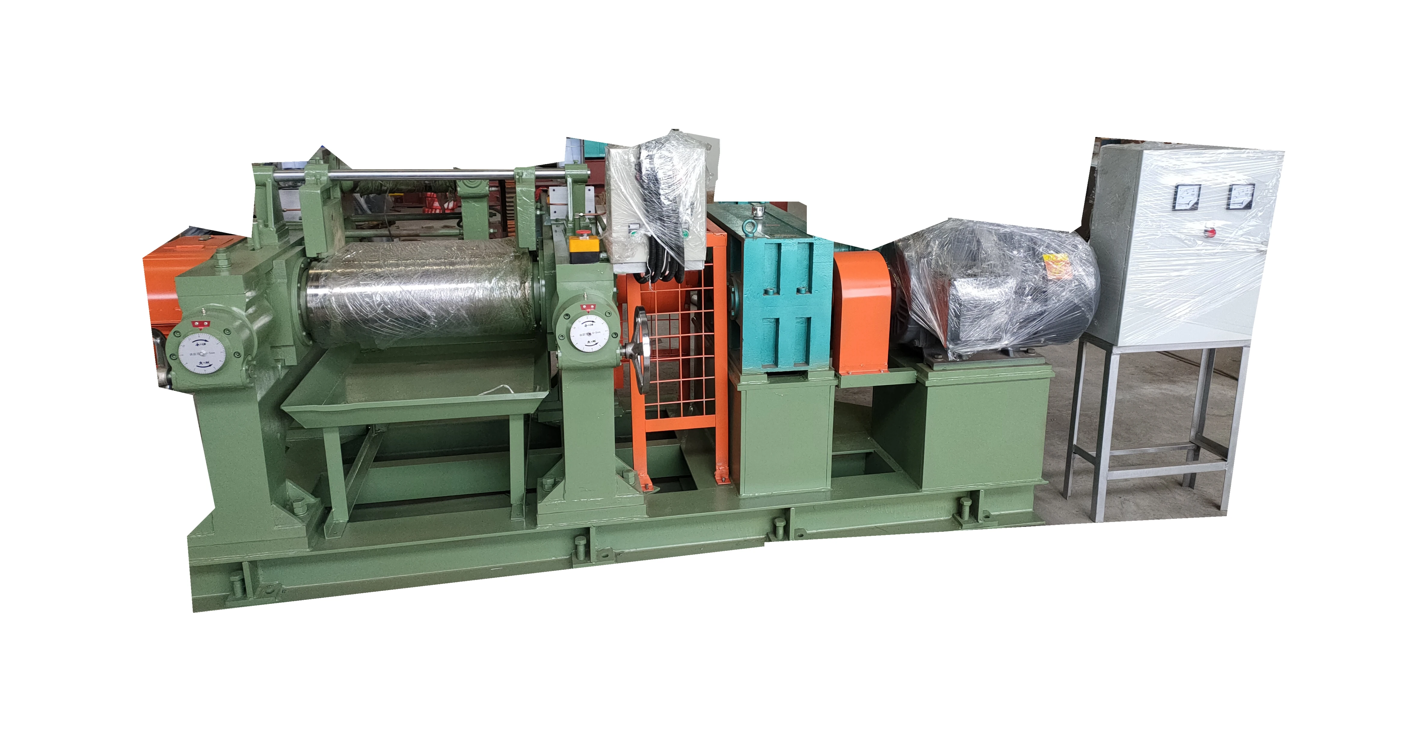 Qingdao Compound Two Roll Open Mixing Mill For Plastic Color Mixing ...