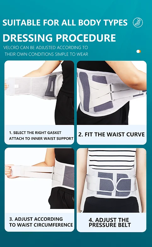 Medical Grade Lower Lumbar Back Brace Anti-Slip Waist Support ...