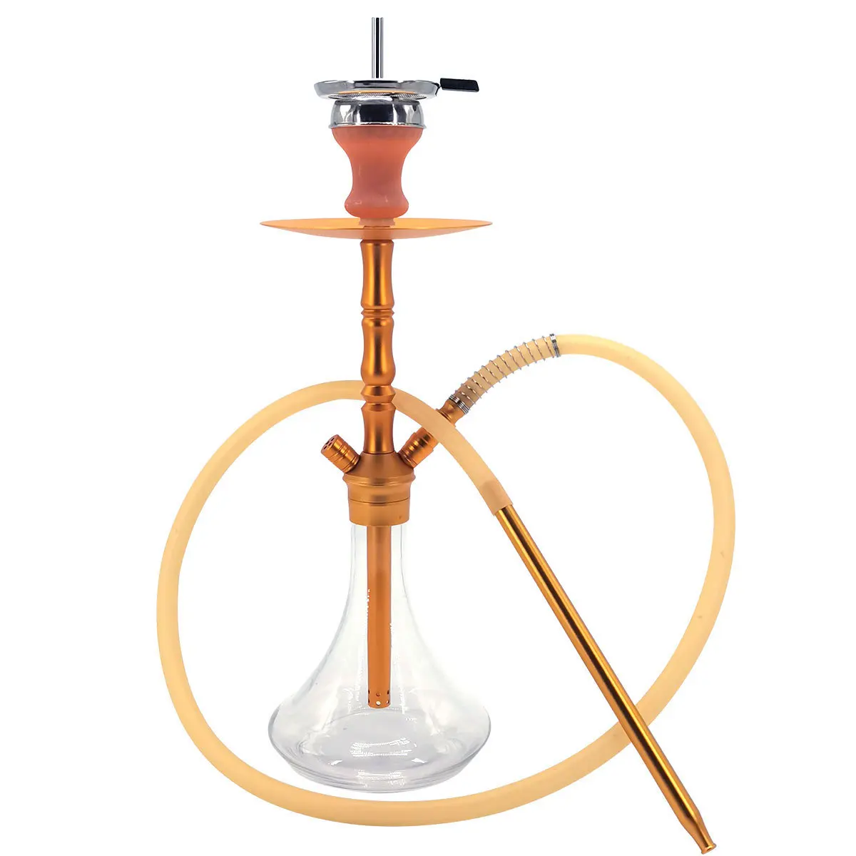 Hookah Set Baseball Style Wood Aluminum Alloy Shisha Silicon Hose Large ...