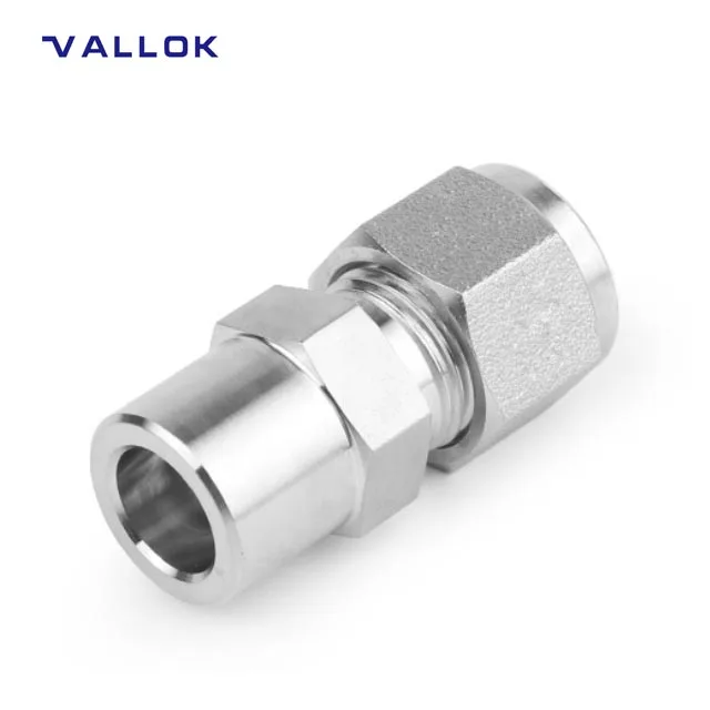 Straight Stainless Steel Union Bulkhead Fitting Two-Ferrule Fitting ...