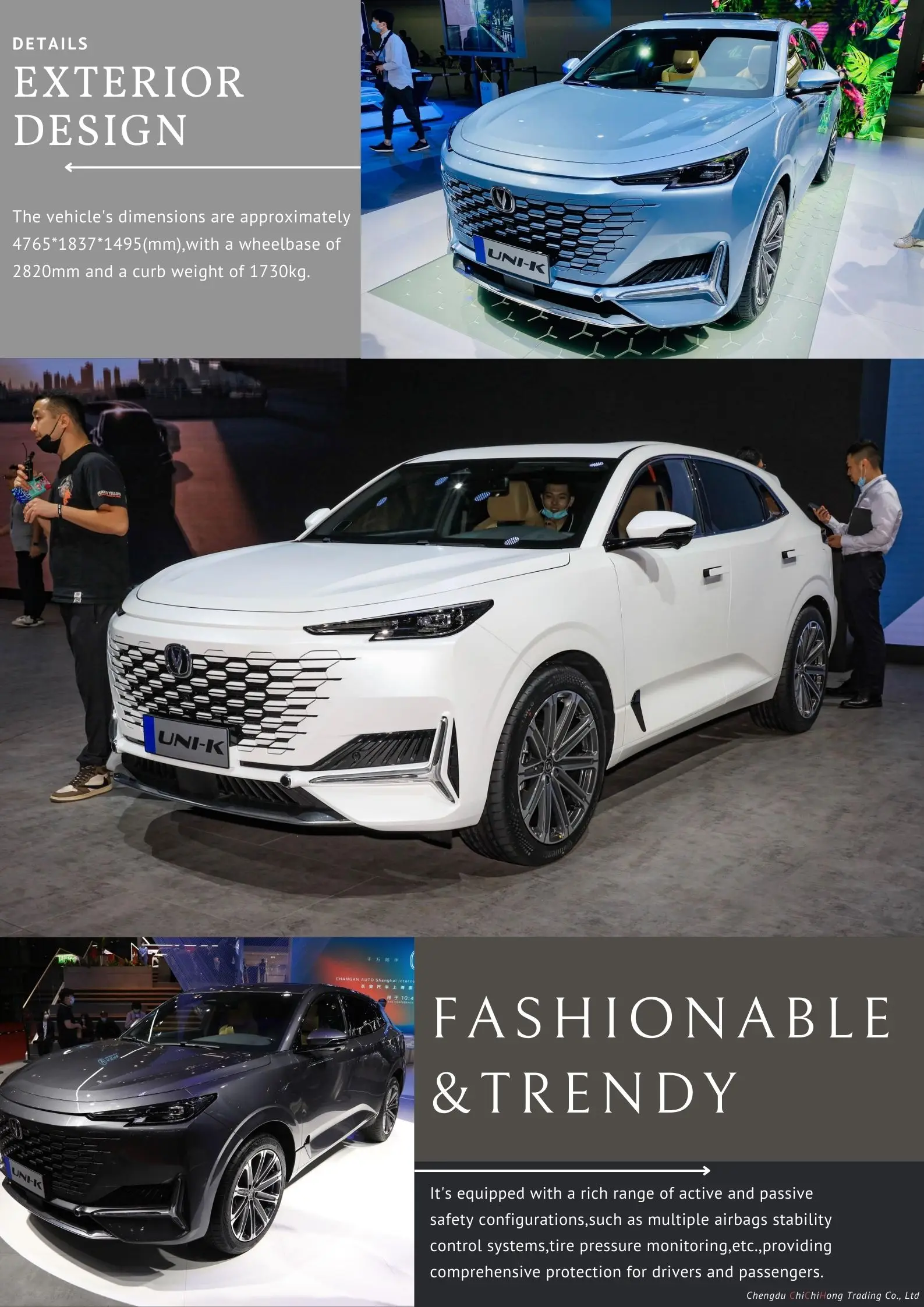 Deposit 2024 Adult Changan Uni K Uni-t Cars 5 Seats Auto Suv Automobile New Energy Vehicle Cheap ...