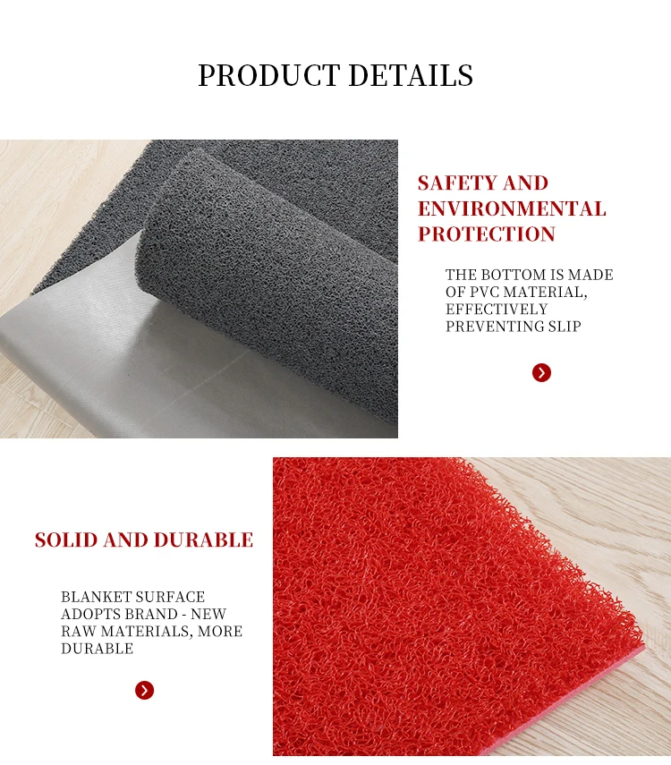 Comfortable Non slip Cushion Door Mat Anti Fatigue Pvc Coil Mat Floor ...