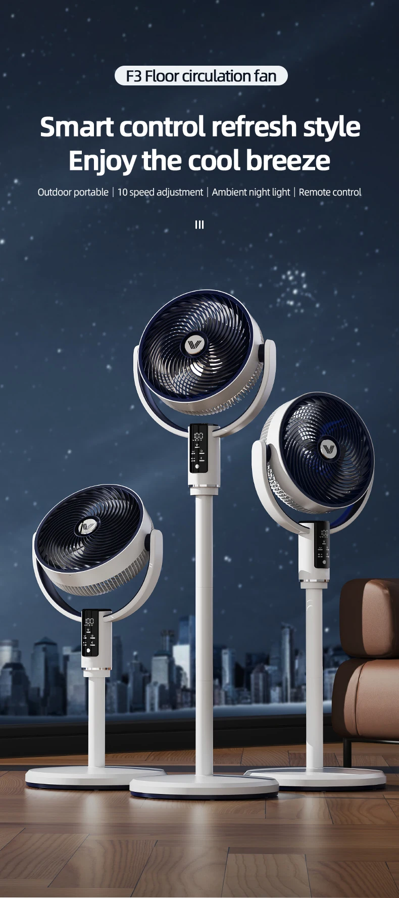 2025 AINI Electric Fan New Dual Purpose Air Circulation Convection ...
