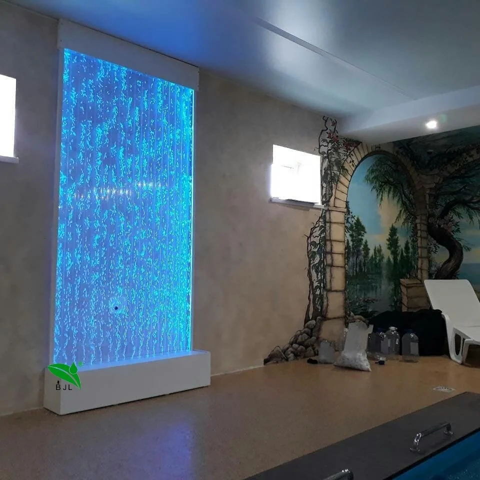 Indoor LED Water Bubble Wall - Colorful Acrylic Waterfall Feature for ...