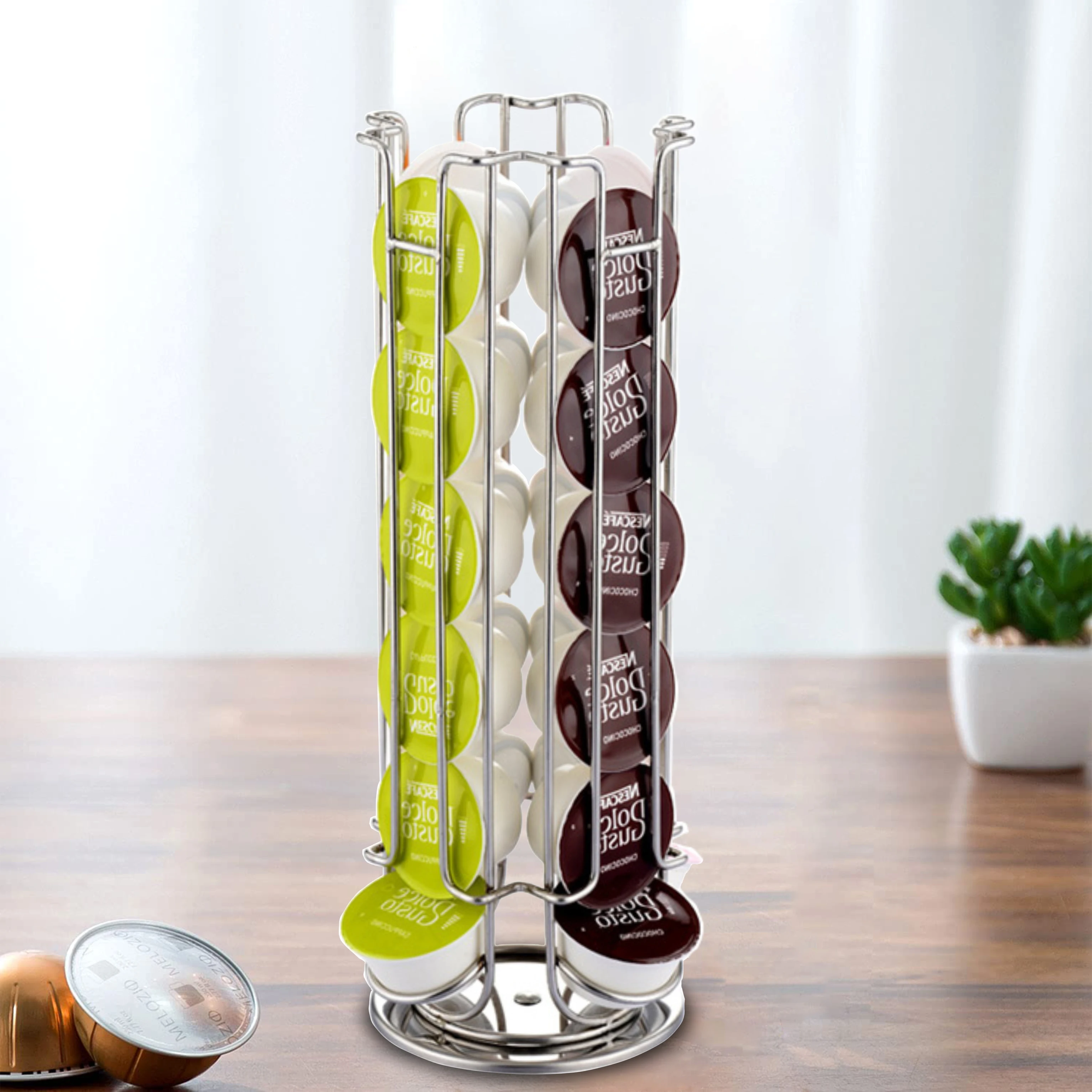 Elegant Modern Rotating Large Capacity Universal Nespresso Coffee Pod ...