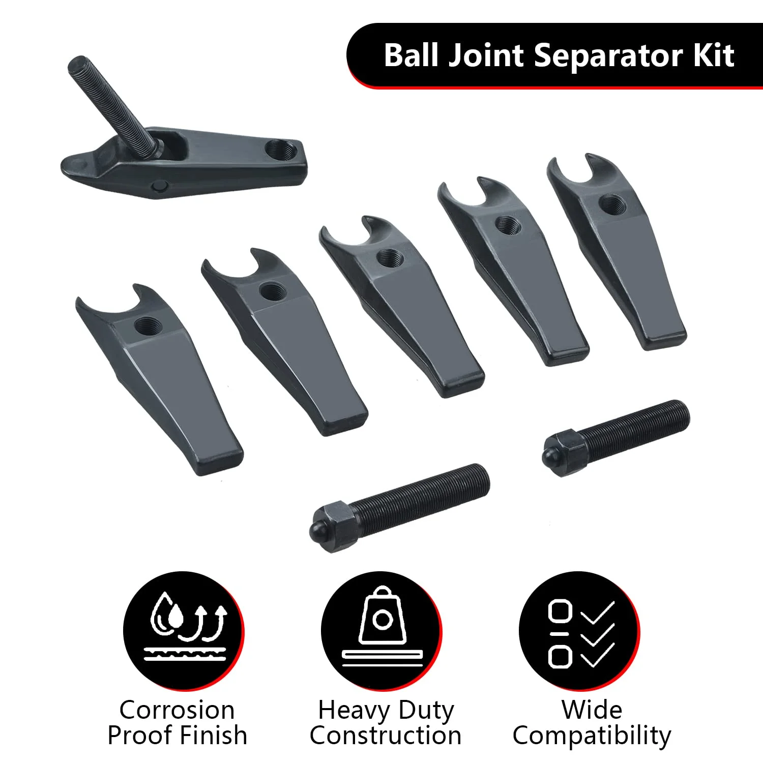 Ball Joint Separator Tool Kit Heavy Duty Steering Knuckles Tie Rod Ends ...
