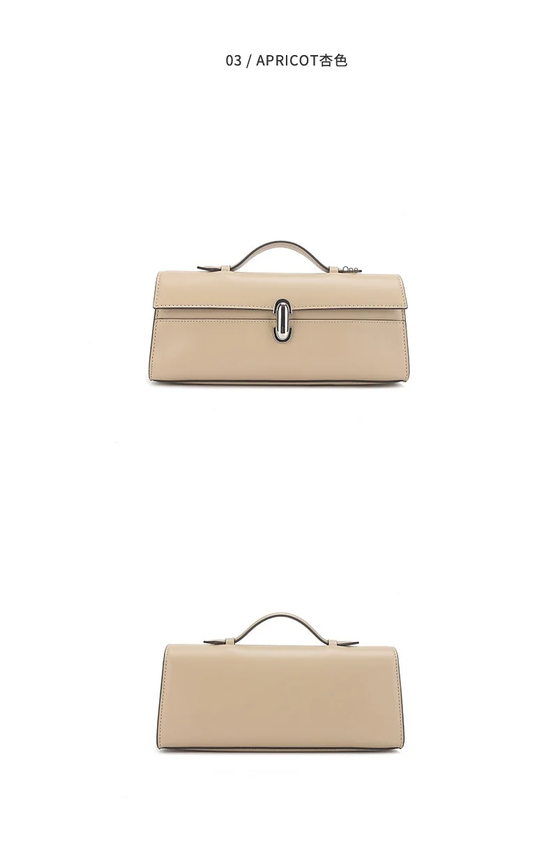 Genuine Leather Trendy Designer Lady Girl Square Bag Sewing Line French ...