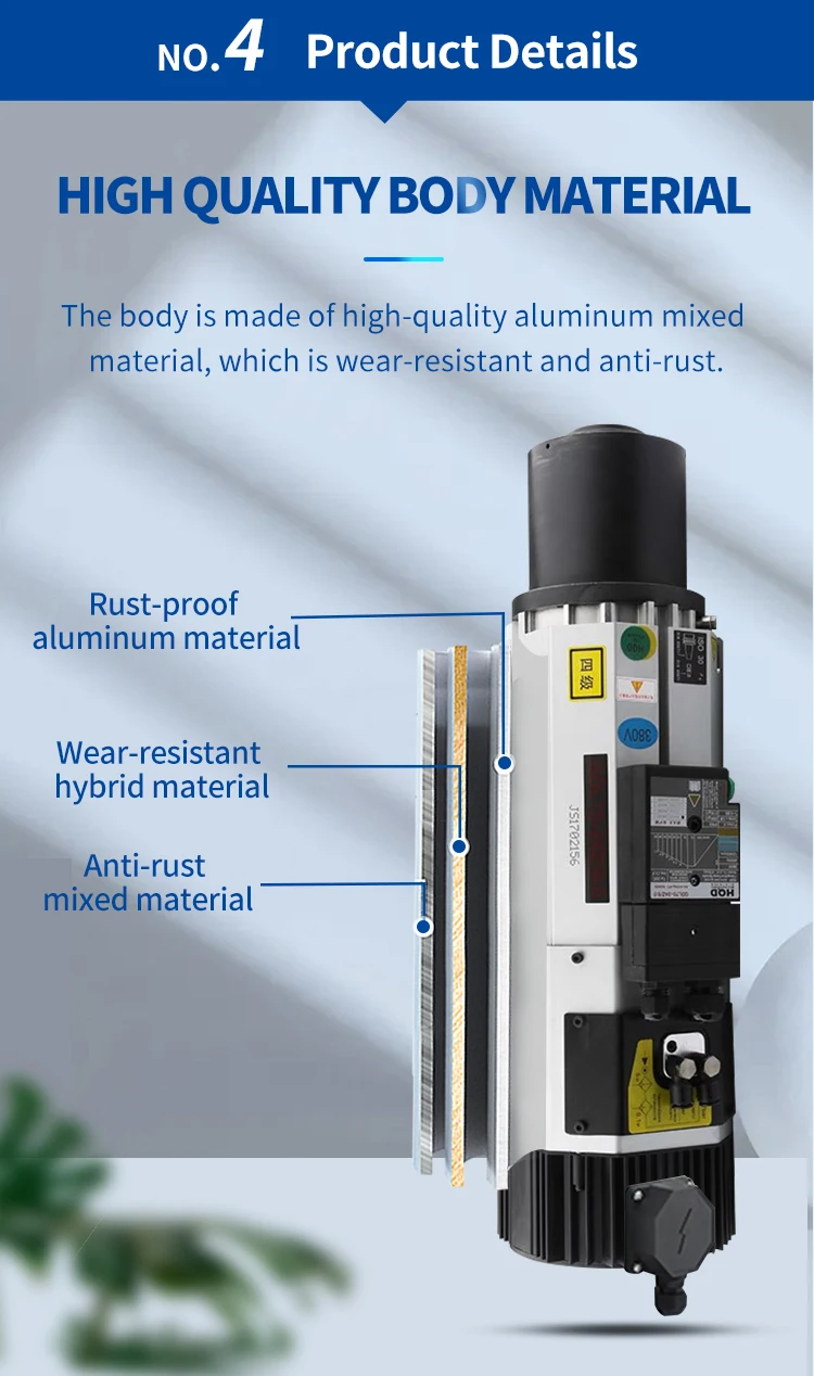 9kw 24000rpm Iso30 Atc Air Cooling Wood High Torque Iso30 Cnc Router ...