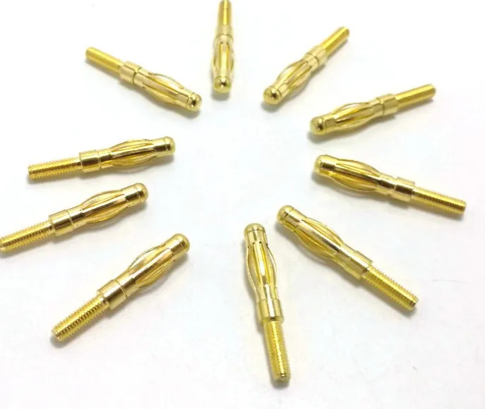 4mm Banana Plug Gold plated with Thread 3mm for Panel Mount M3 Bolt ...