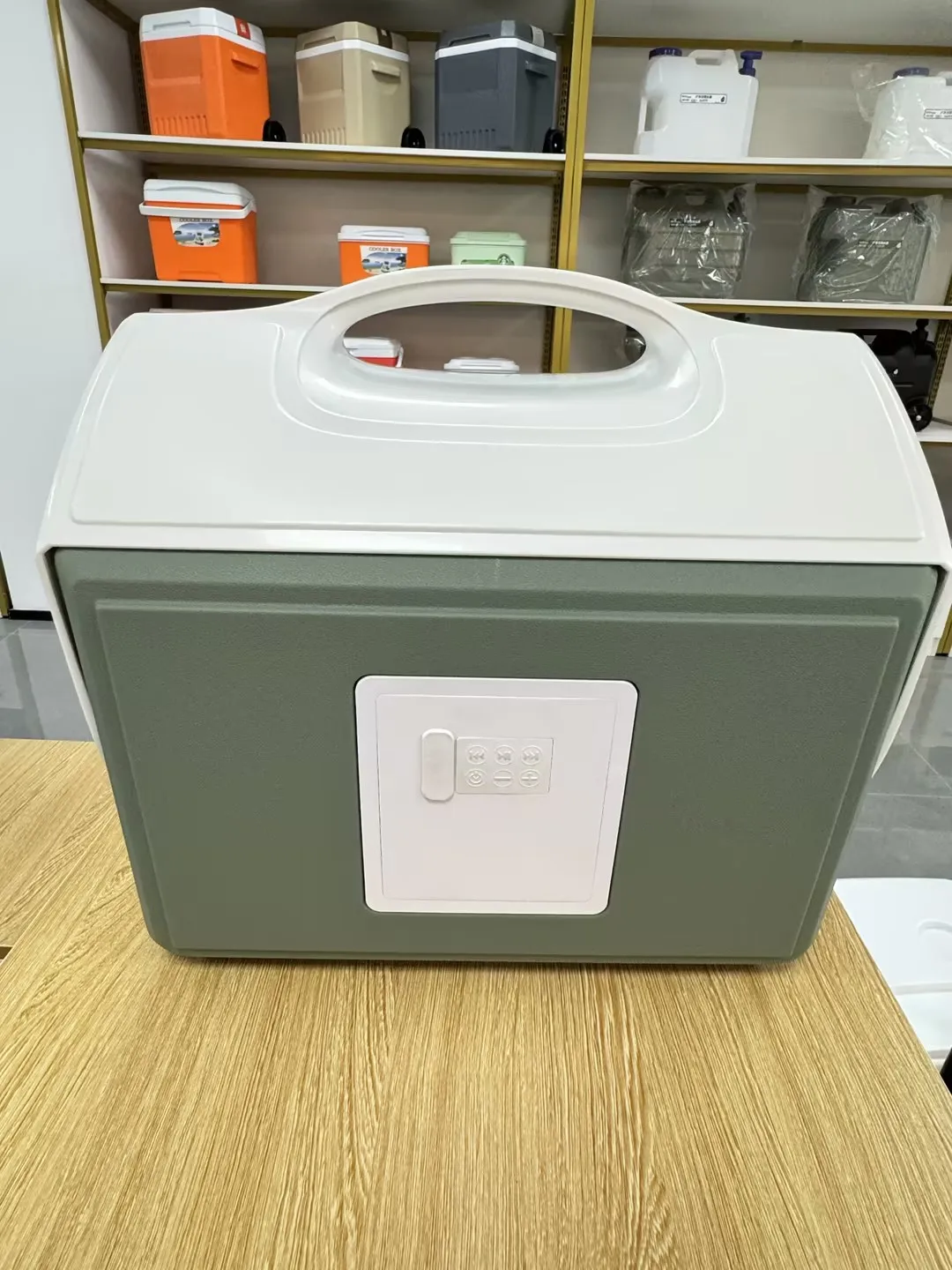 Custom Portable 14L Cooler Square Plastic Ice Chest Food Beer Camping ...