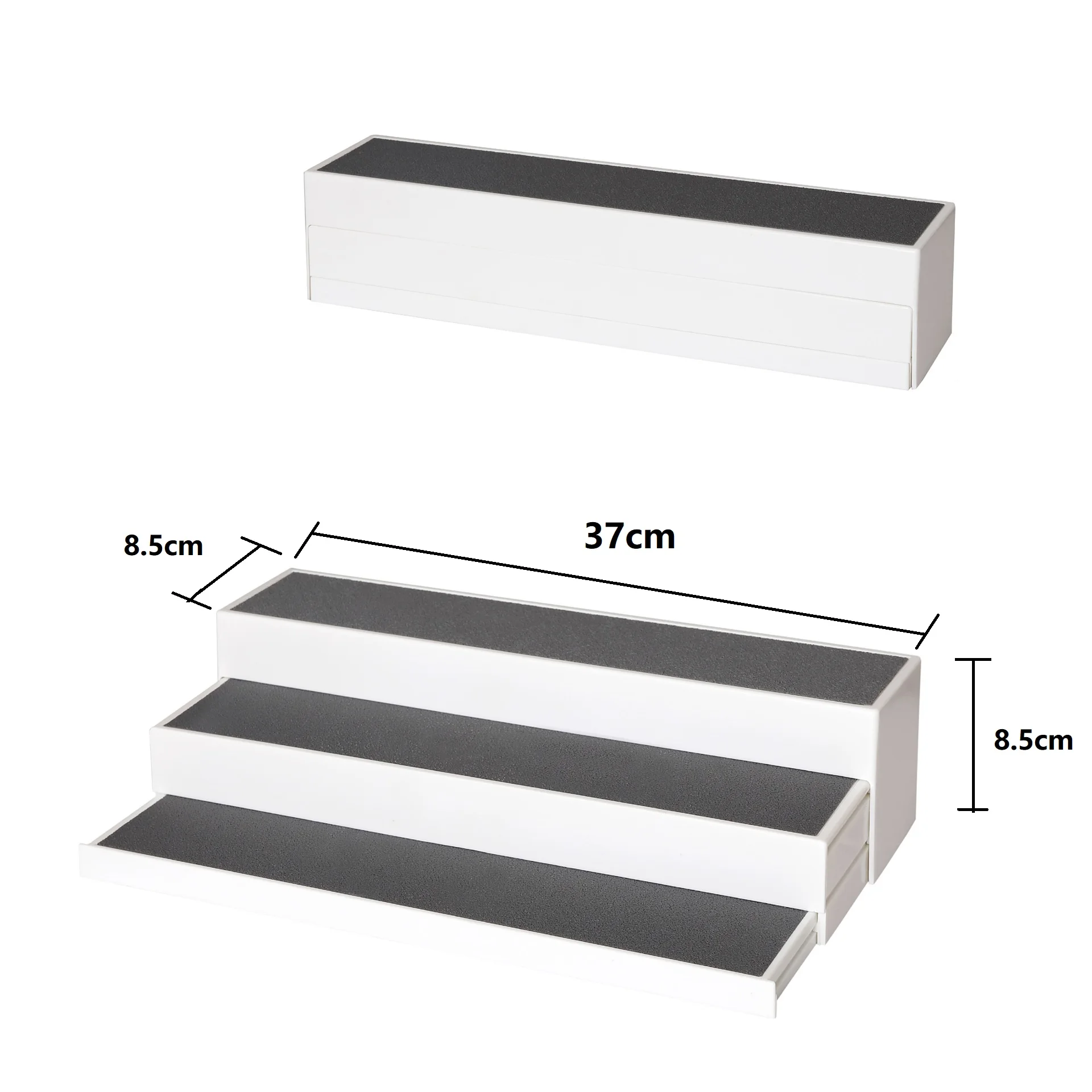Expandable 3 Tier Step Shelf Spice Racks Organizer for Kitchen Cabinet ...