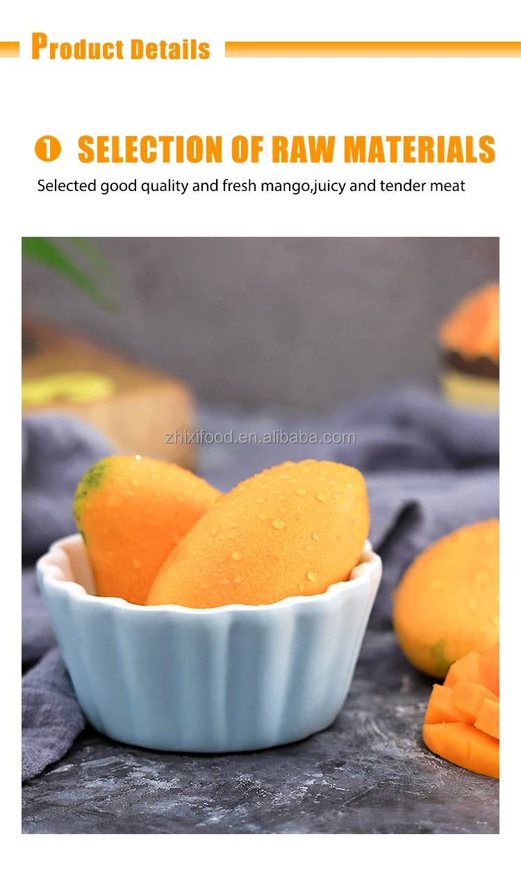 920g Canned Mango Sago Fruit Jam, Chilled Mango Sago Cream with Pomelo ...