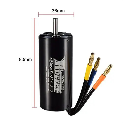 Rocket 3680 1100KV Motor for 800-1000mm RC Boat Performance