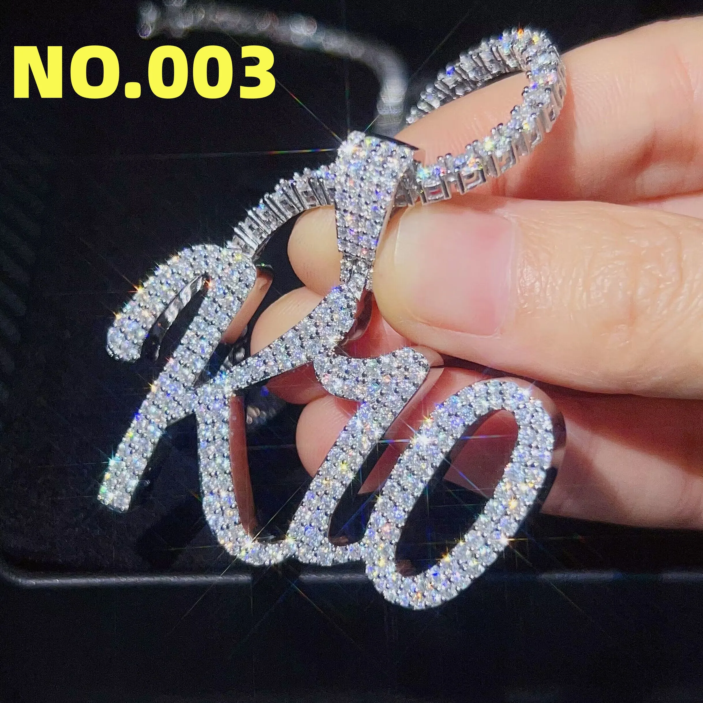 Custom Vvs Moissanite Diamond Sterling Silver Pendant