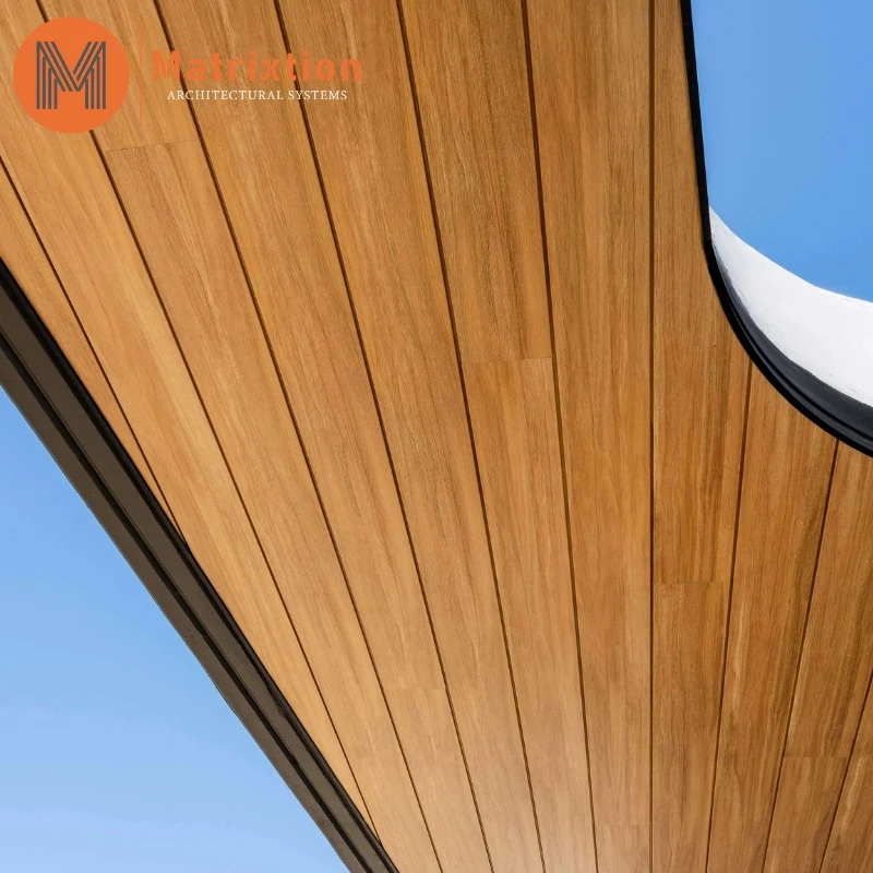 Matrixtion Soffit Wood Look Ceiling Outdoor Aluminum System Fascia ...