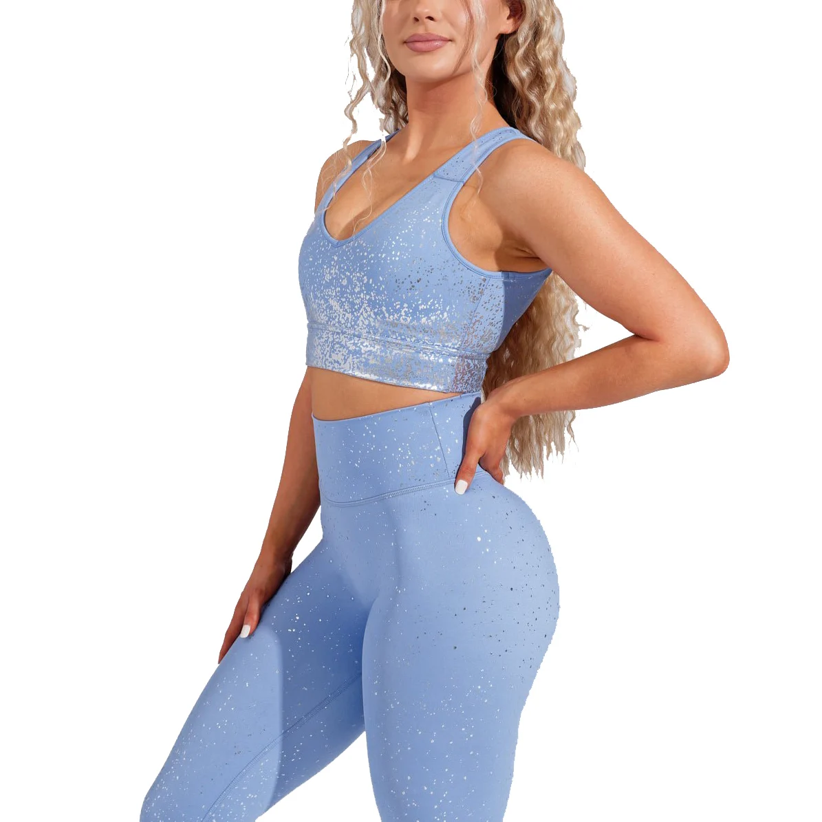 OEM Wholesale Womens Gym Fitness Sets Backless Printed Sports Bra ...