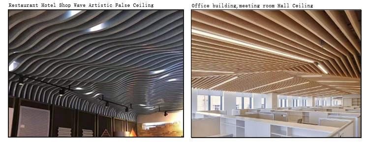 U-shaped Aluminum Strip Baffle Ceiling Panel Suspended Metal Linear ...