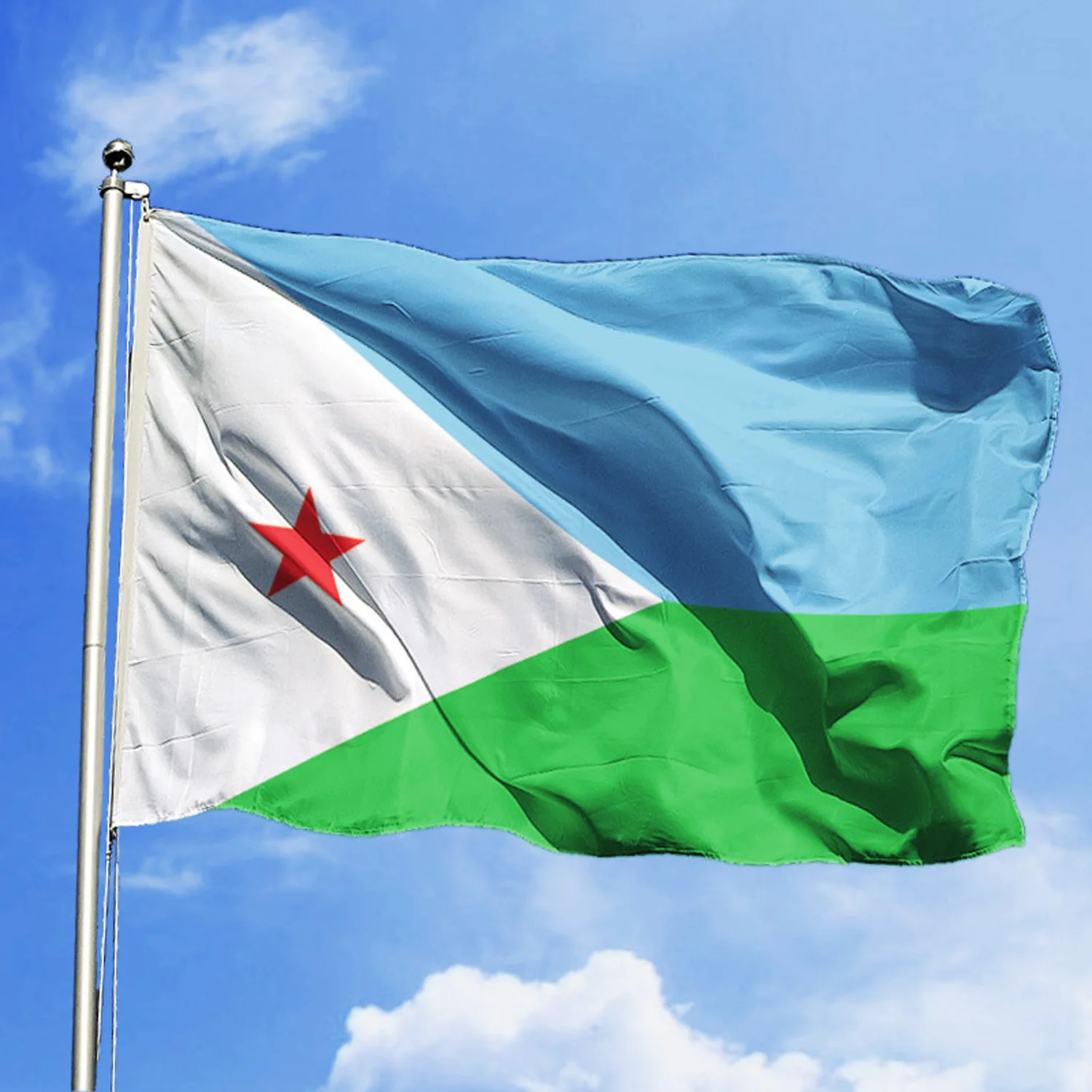 Huiyi Djiboutian Country Flags Decoration 3x5ft Custom Polyester ...