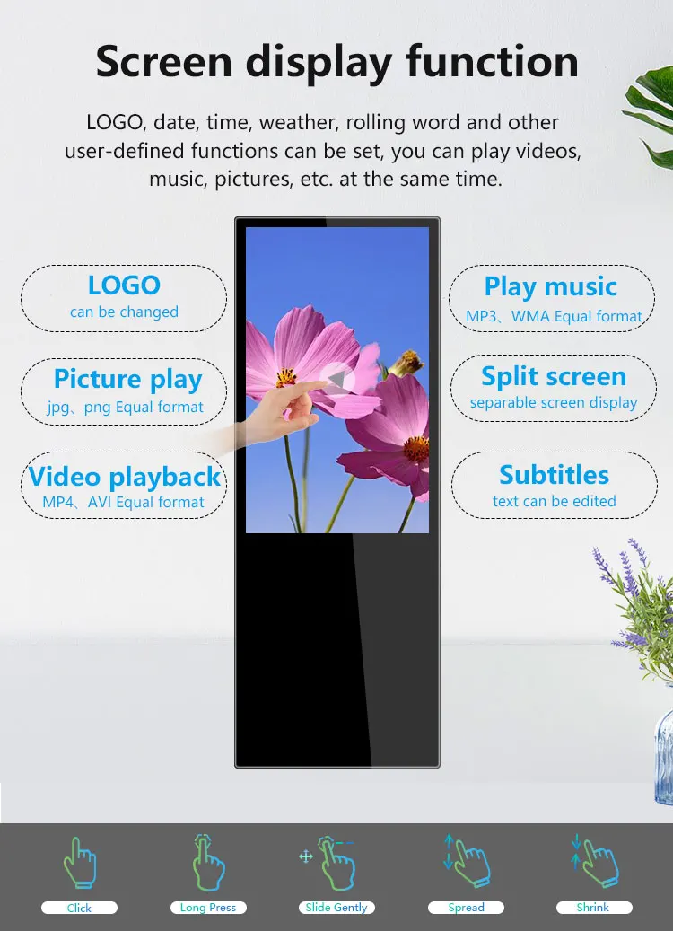 Waterproof 43" Battery Powered LCD Digital Signage Outdoor Kiosk LCD ...