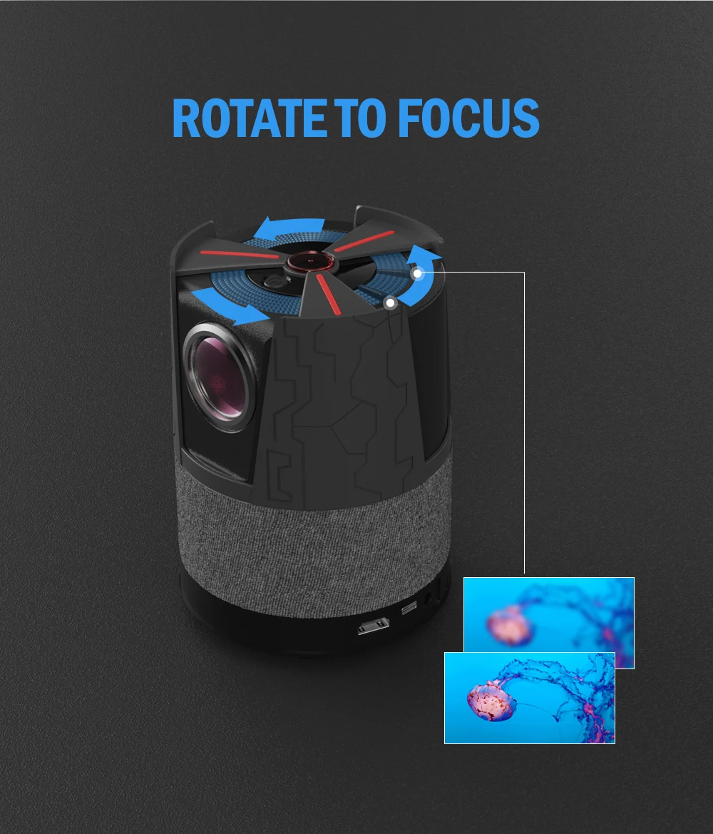 CAIWEI 7500lumens A3+ 4K Portable Home Theater Projector