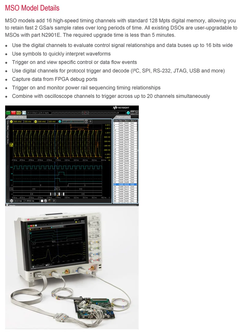 Keysight Infiniium Dsos204a High-definition Oscilloscope 2.0 Ghz 10-bit 4 Analog Channels 20 Gsa ...