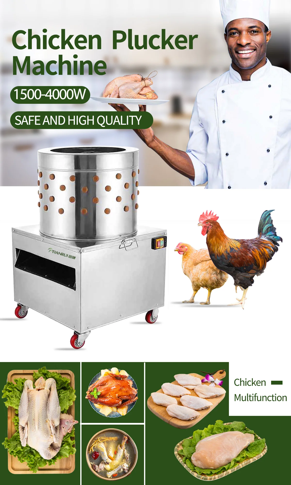 Chicken Plucker - Efficient Feather Removal Machine