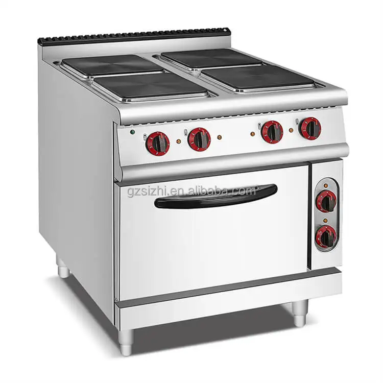 Commercial Kitchen Electric Square Hot Plate Cooker Range 4 Plate ...