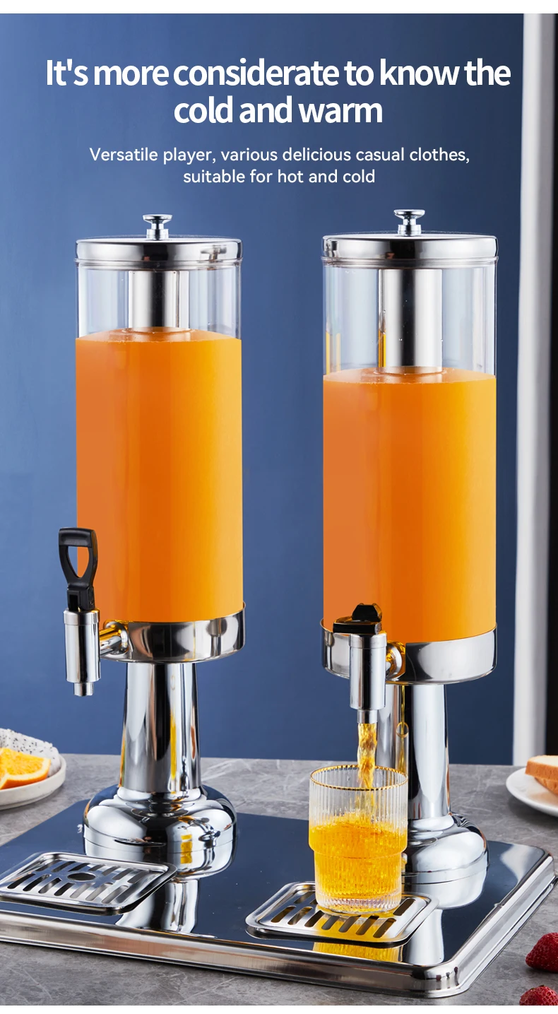 Commercial Stainless Steel Juice Dispenser 2 Tank 3l/6l Plastic Cold ...