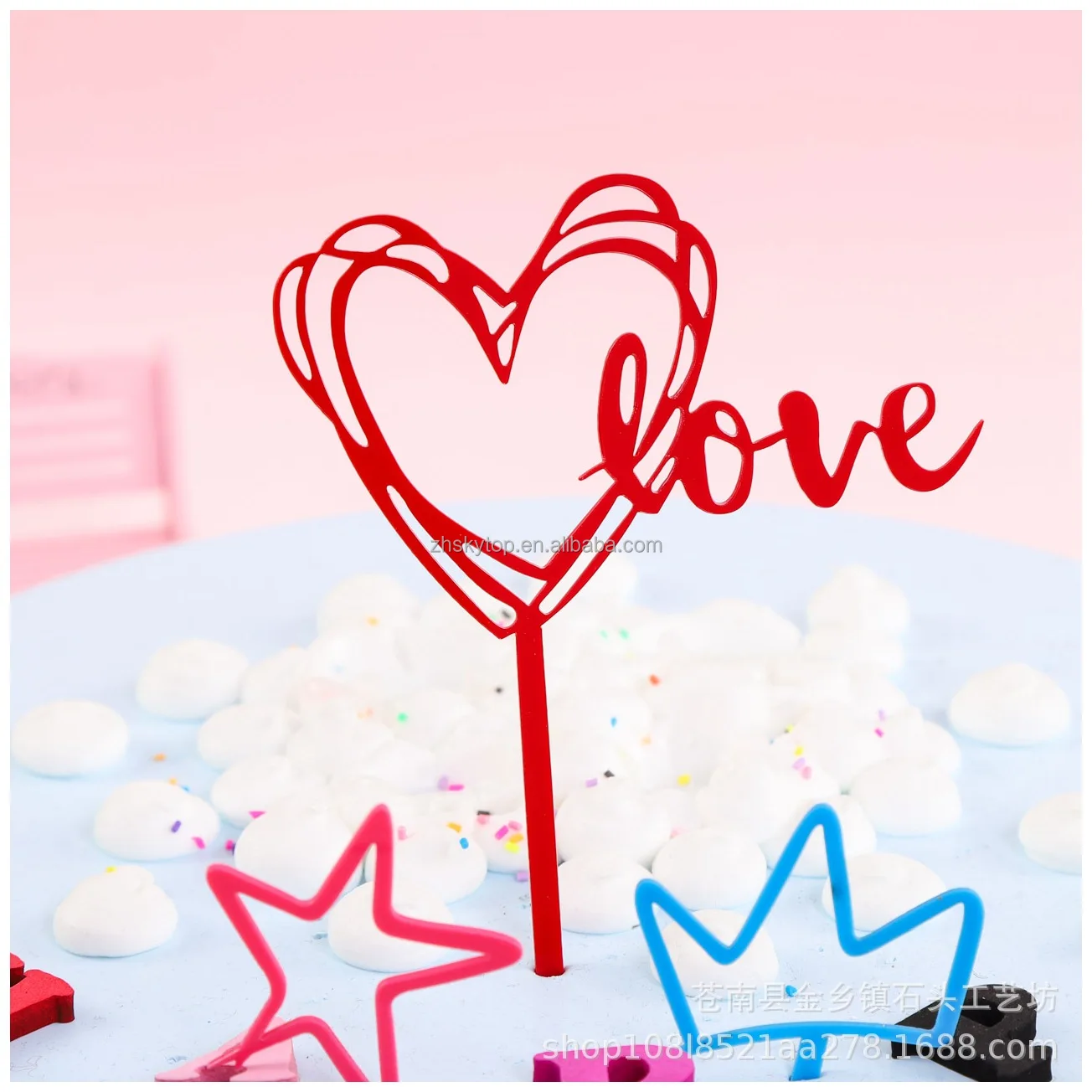 Acrylic Cake Topper Love Toppers Of Valentine's Day And Wedding ...