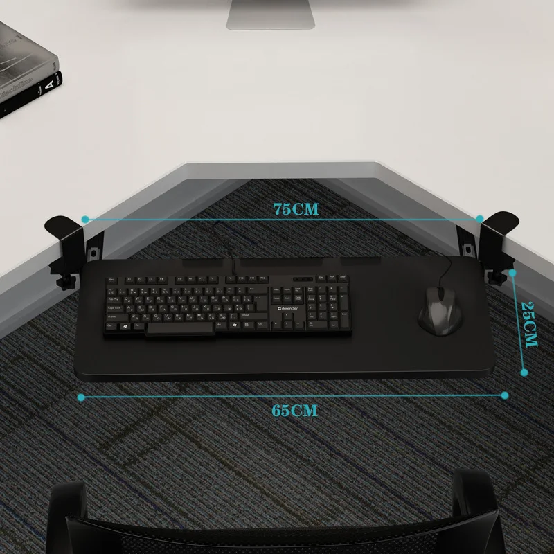 Keyboard Tray Under Desk, Ergonomic Corner Keyboard Tray with 45 rate ...