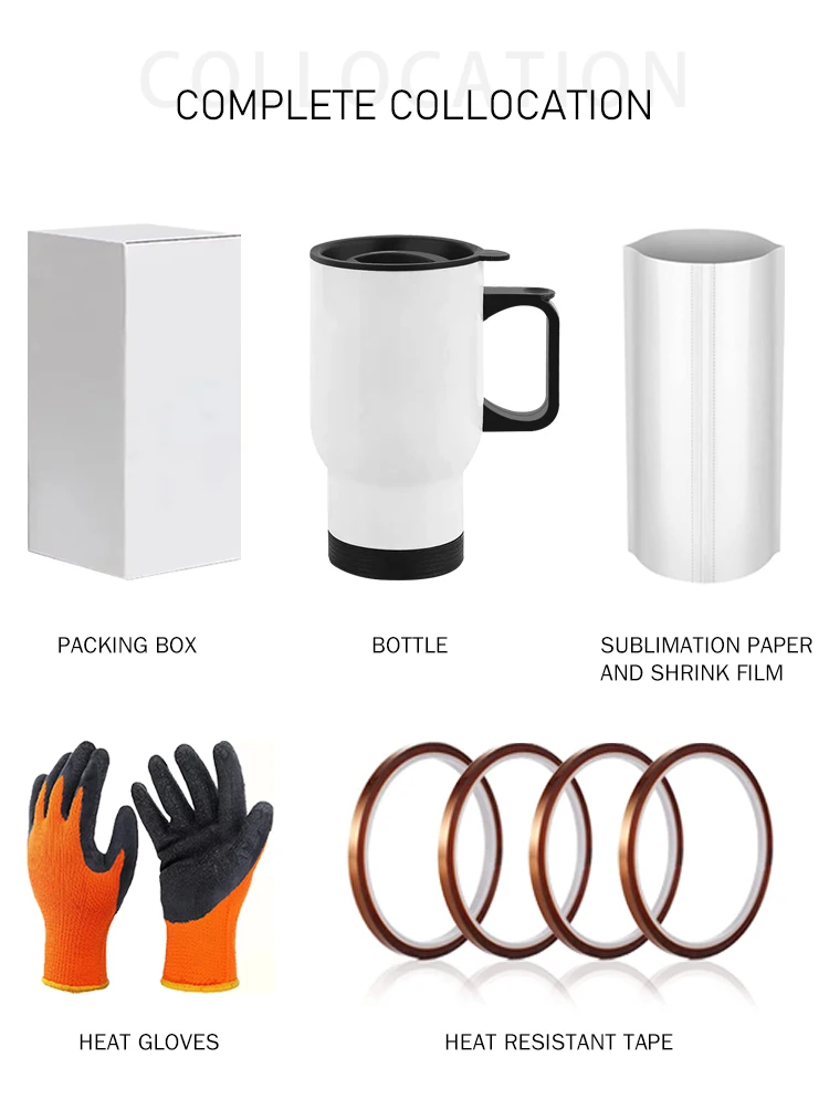 Dye Sublimation Blanks 14oz White Car Mug Wholesale Metal Heat Transfer ...