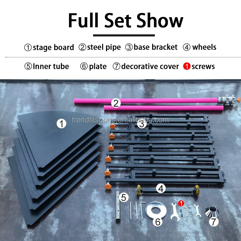 Wholesale High Quality Freestanding Portable Stripper Pole With Stage ...