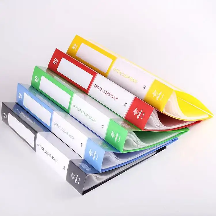 A4 Pp Clear Display Book Document Holder File Folder With 10/20/30/40 ...