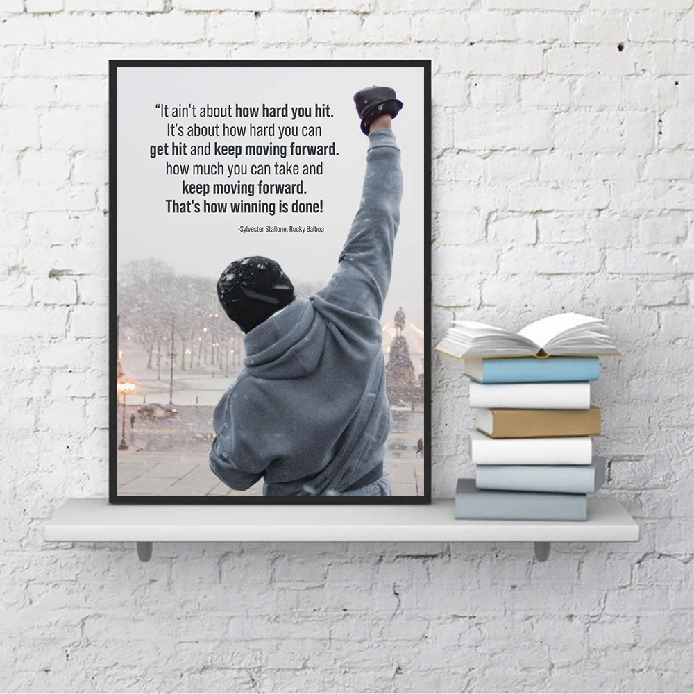 Keep Moving Forward Motivational Quotes Canvas Painting Wall Art Modern ...