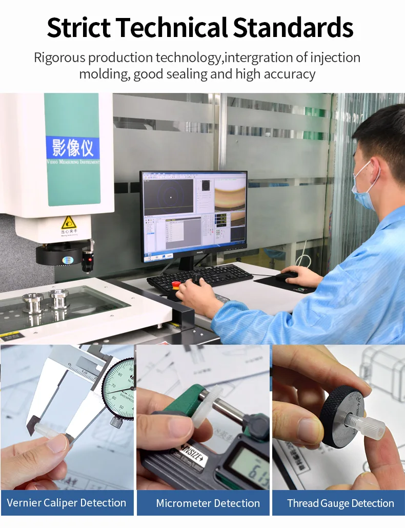 Medical Grade Tube Connector Thread PP PFA PTFE Ferrule