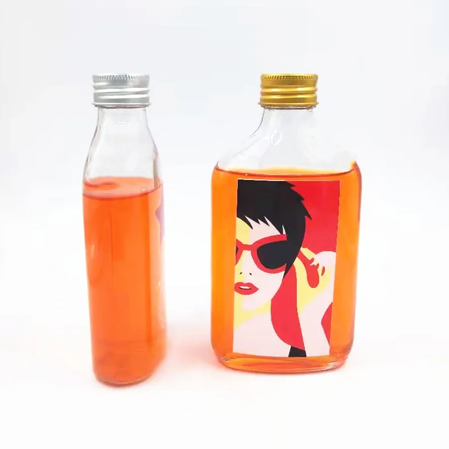 Empty Flat Mini Alcohol Drinks 50 ml Small Rum Bottle Miniature Cold ...